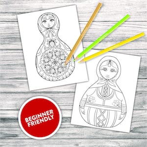 Printable Adult Coloring Pages Matryoshka Russian Nesting Doll Coloring ...