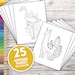 Printable Cute Animal Coloring Pages Easy Fun Coloring Book | Etsy