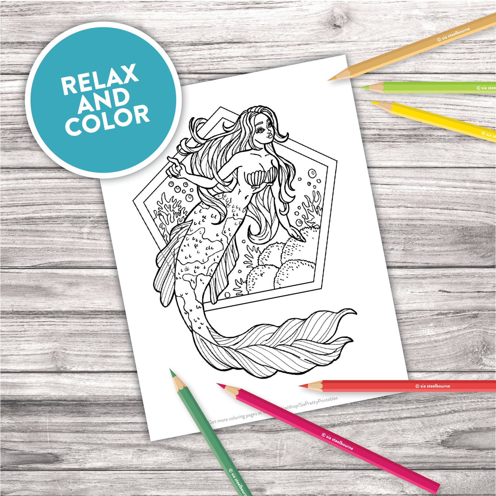 Printable Adult Coloring Pages Sample Pack B Variety of Coloring Pages ...