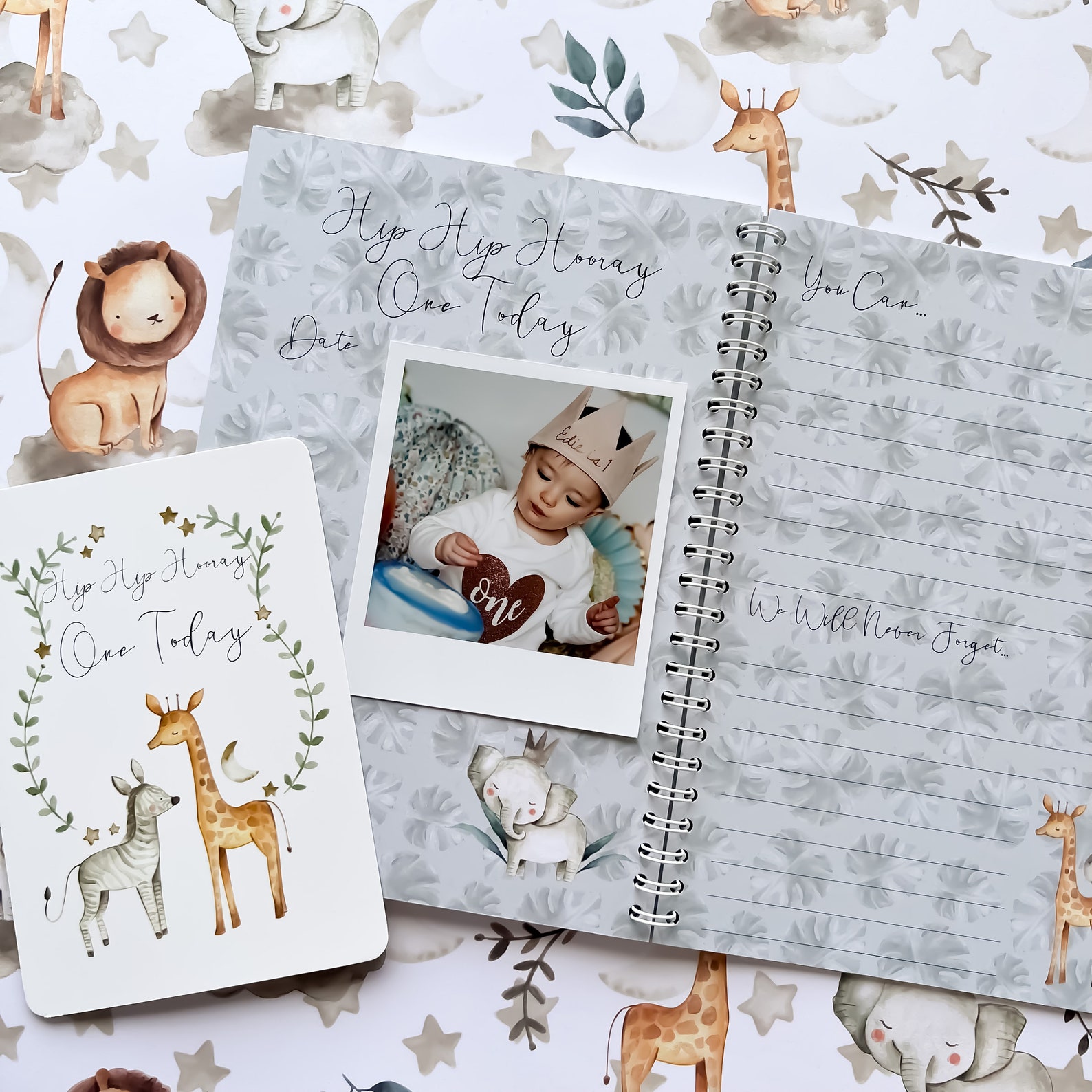 Baby Journal, Baby Book, Baby Journal and Memory Book, Safari, Baby ...