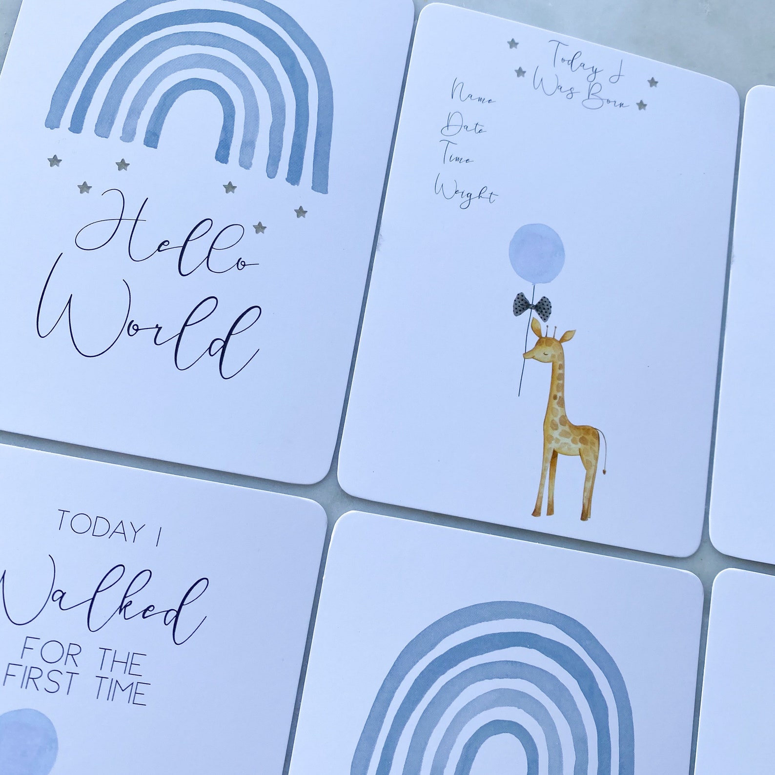 Baby Milestone Cards Rainbow Rainbow Milestone Cards - Etsy