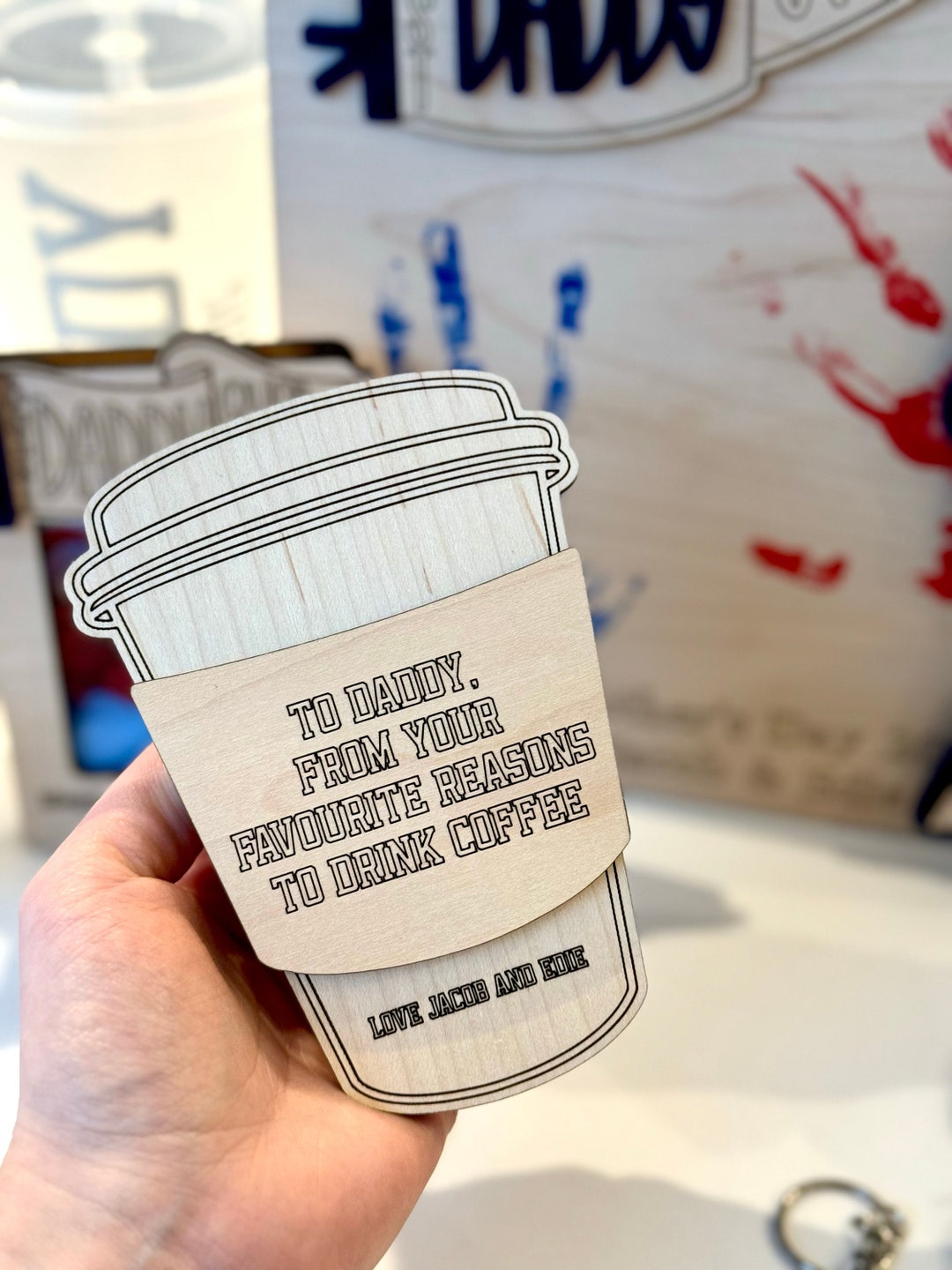 Father's Day Coffee Gift Card Holder, Dad Coffee Gift, Coffee Lover ...