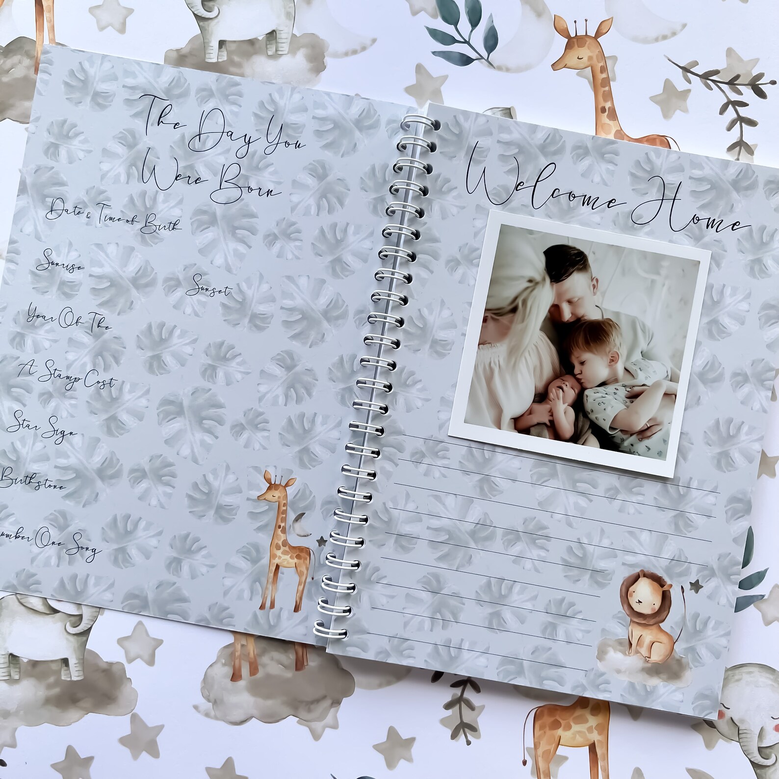 Baby Journal, Baby Book, Baby Journal and Memory Book, Safari, Baby ...