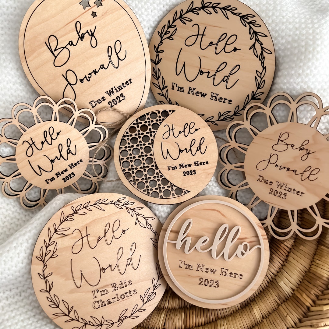 Personalised Pregnancy Announcement Sign, Wooden Pregnancy Sign ...