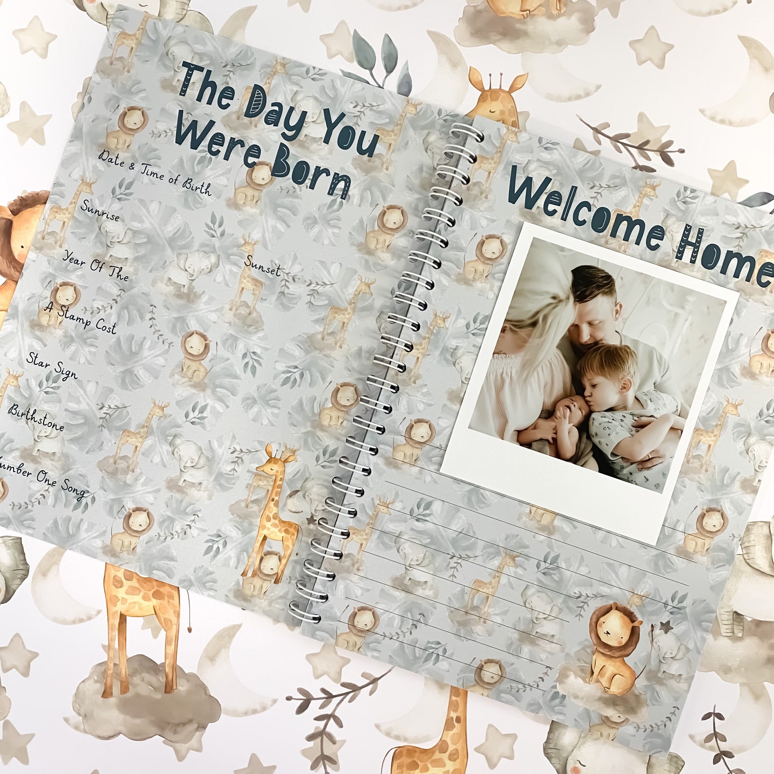 Baby Journal Baby Book Baby Journal and Memory Book Safari - Etsy