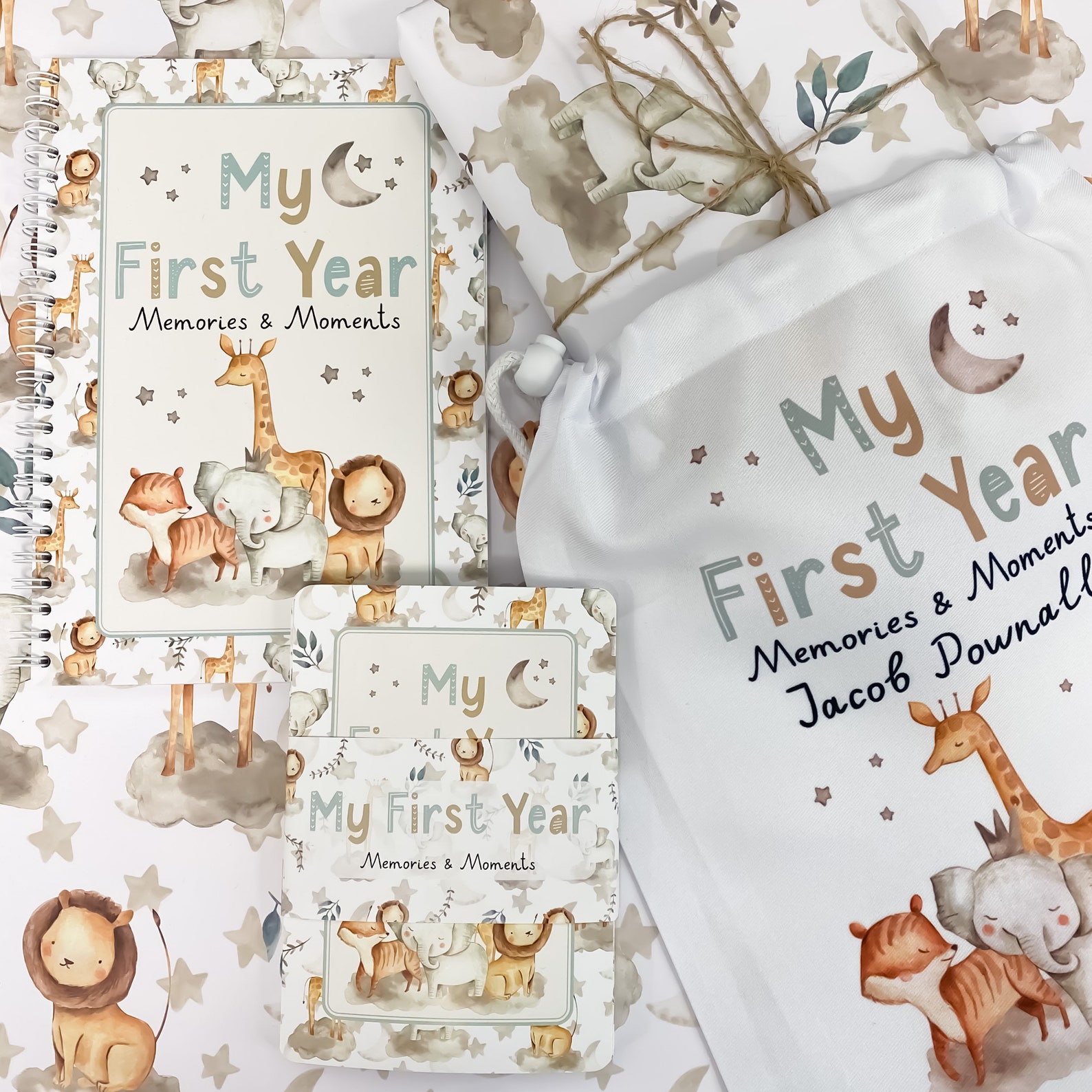 Baby Journal Baby Book Baby Journal and Memory Book Safari - Etsy