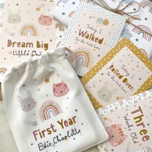 New Baby Gift, New Baby Gift Set, Baby Shower Gift, Baby Milestone ...