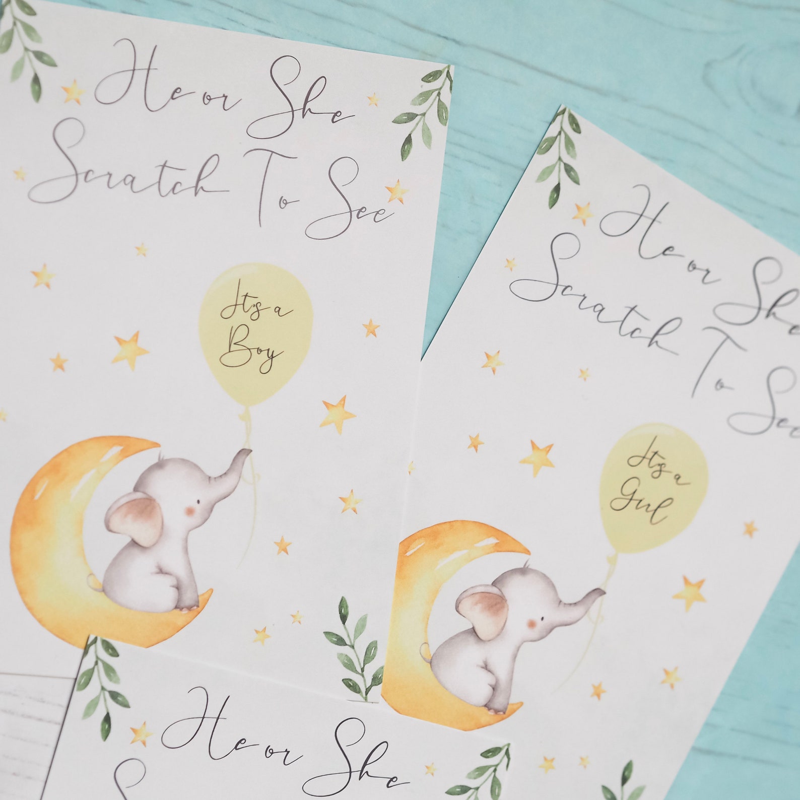 Gender Reveal Card Gender Reveal Gender Reveal Scratch Card - Etsy UK