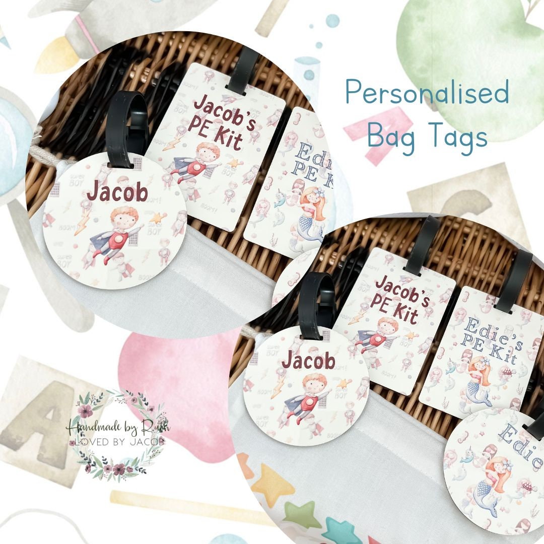 Personalised School Bag Tag, Bag Tag, School Bag, Back to School ...