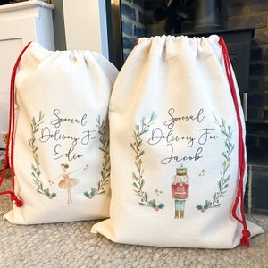 Personalised Christmas Sack, Stocking & Mug Set, Nutcracker or Fairy ...