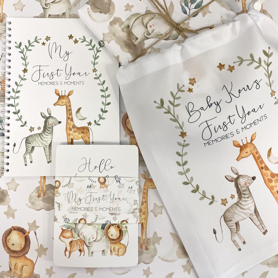 Baby Journal, Baby Book, Baby Journal and Memory Book, Safari, Baby ...