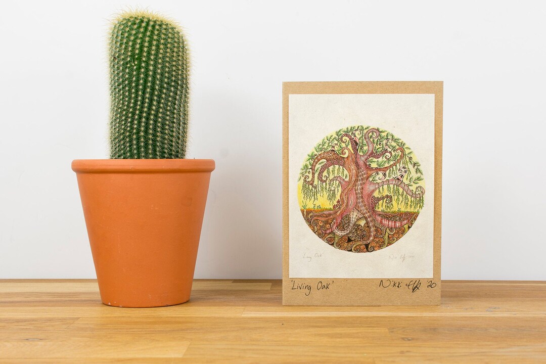 Living Oak Tree of Life Zentangle-inspired Signed Art Print - Etsy