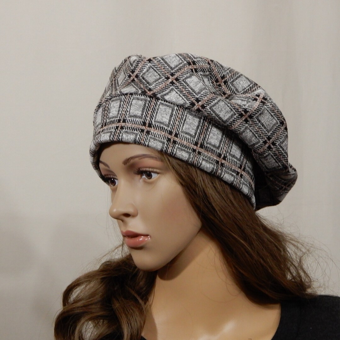 Plaid Beret Women Hat Lined All Seasons - Etsy