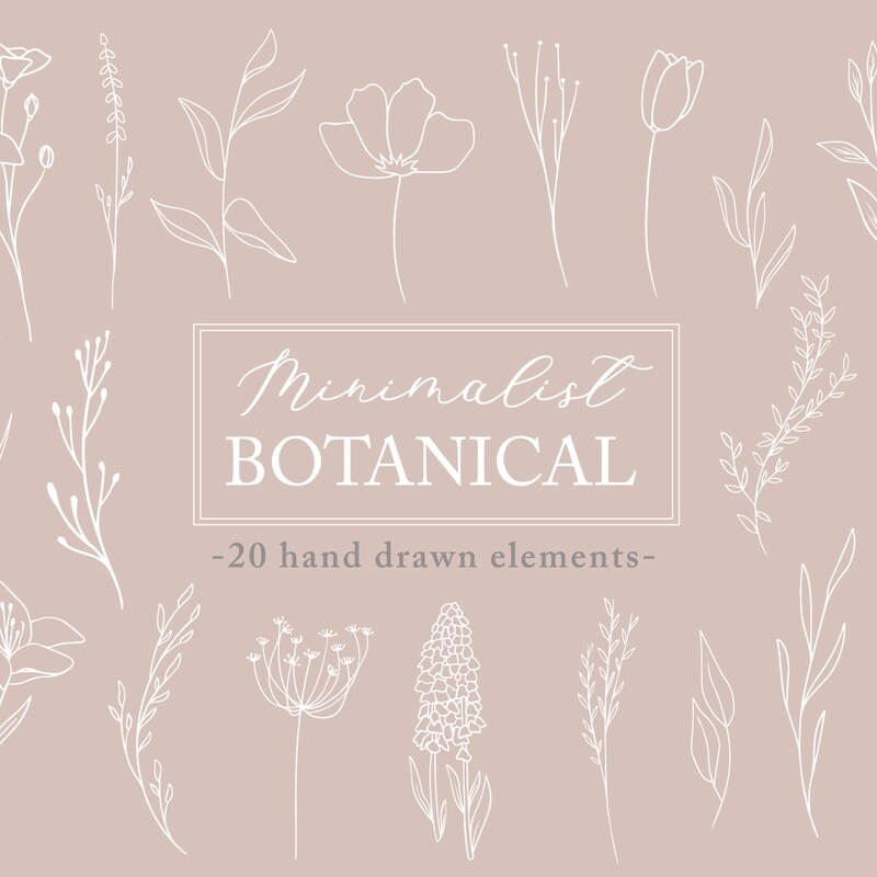 Botanical Clip Art - Etsy
