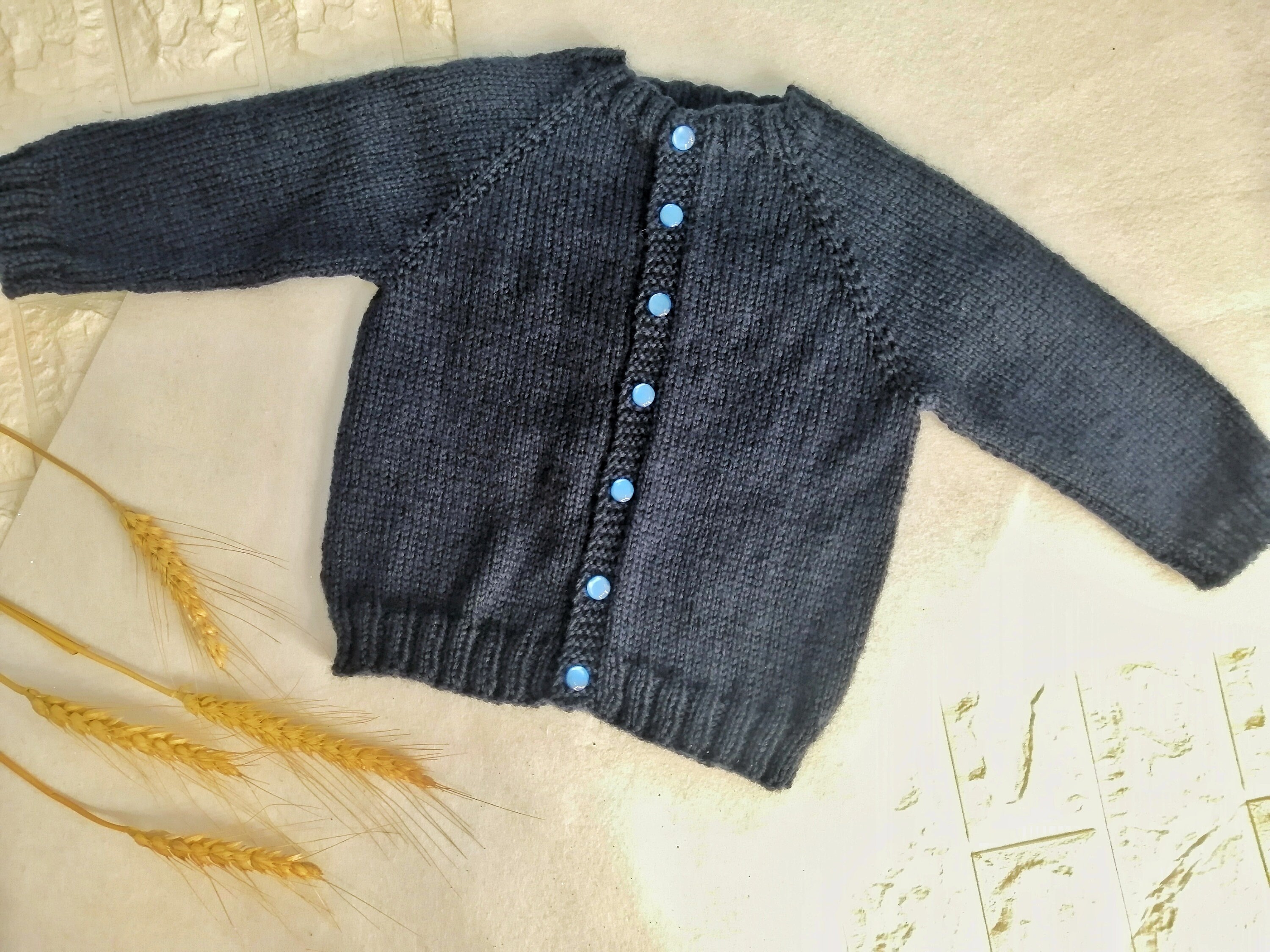 Baby Baby Cardigan Knitting Pattern: Simple Top-down Design Newborn to ...