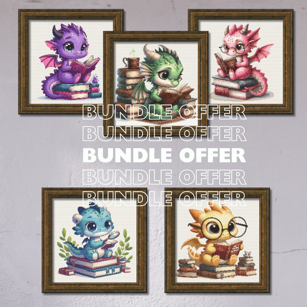 Little Yellow Dragon Counted Cross Stitch PDF Pattern - Etsy