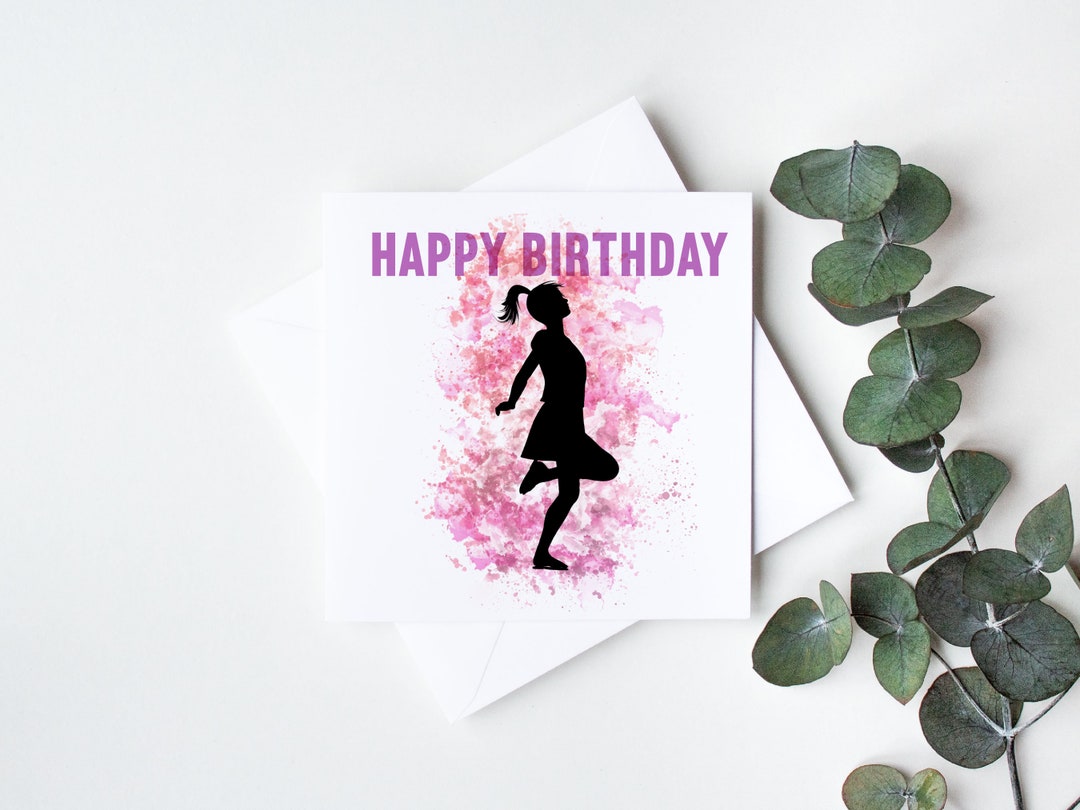 Skipping Dancer Birthday Card Teacher Gift for Her - Etsy