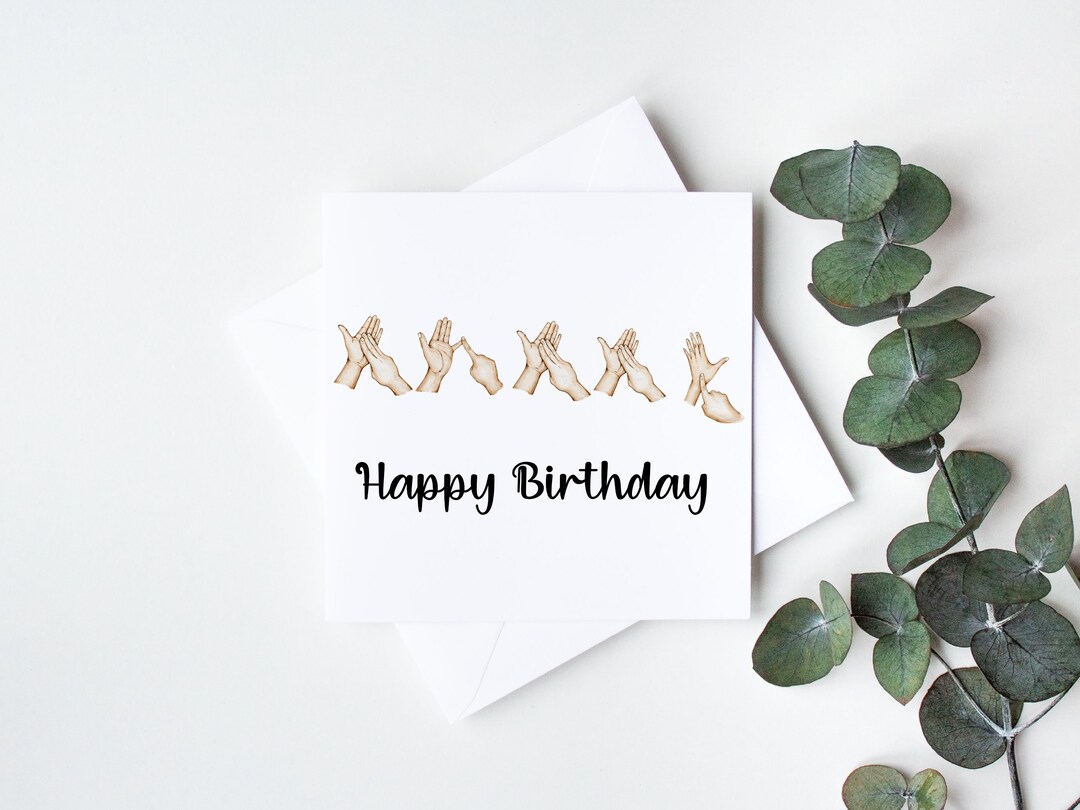 Sign Language Mummy Birthday Card - Etsy