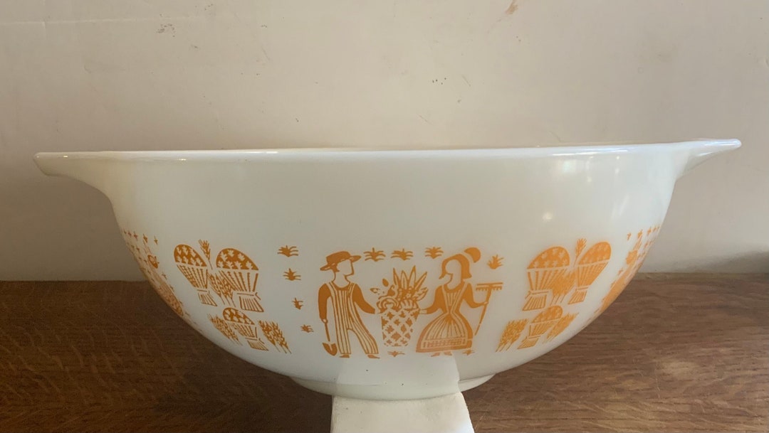 RARE Pyrex Pumpkin Butterprint 4 Qt Cinderella Bowl #444 - Etsy