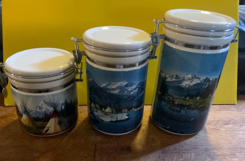 Hautman Brothers Canister Set “ Tone World “ - Etsy