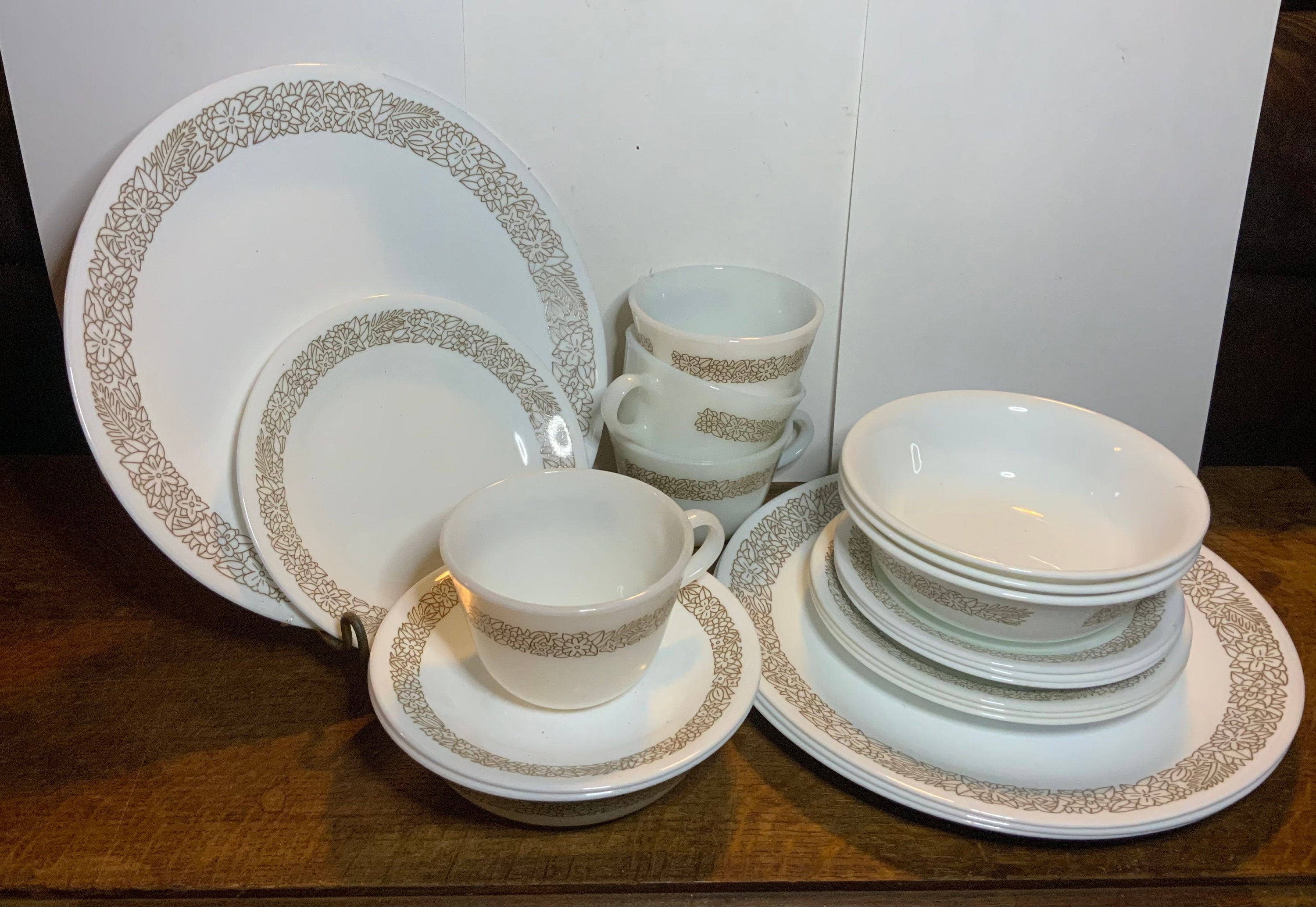 Corelle Woodland Brown 20 Pc Service for 4 - Etsy