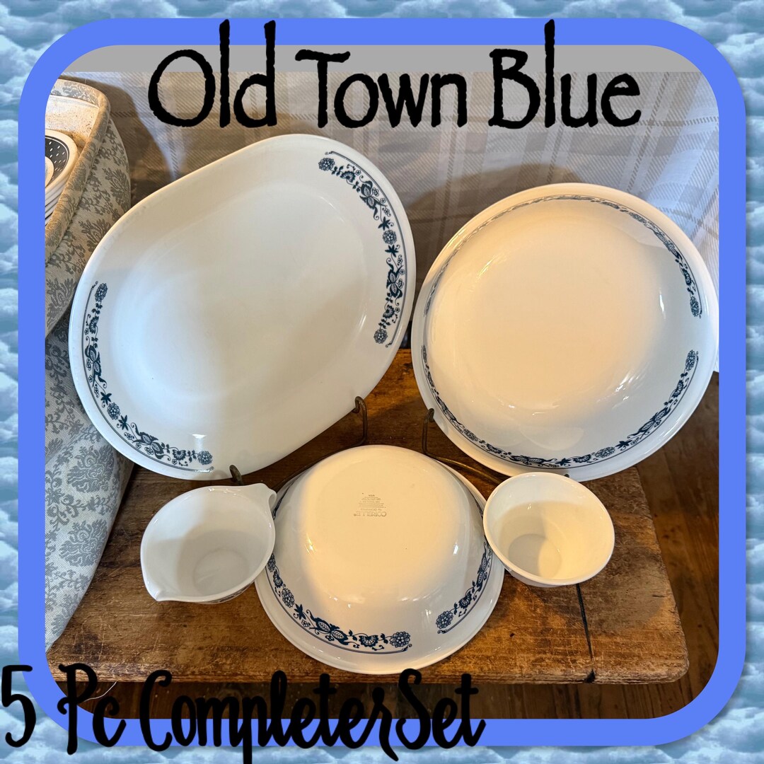 Corelle Old Town Blue 5 Pc Completer Set - Etsy