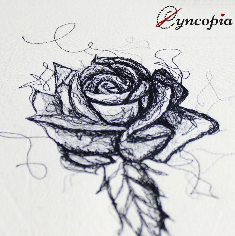 Rose Scribble 5x7 - Etsy