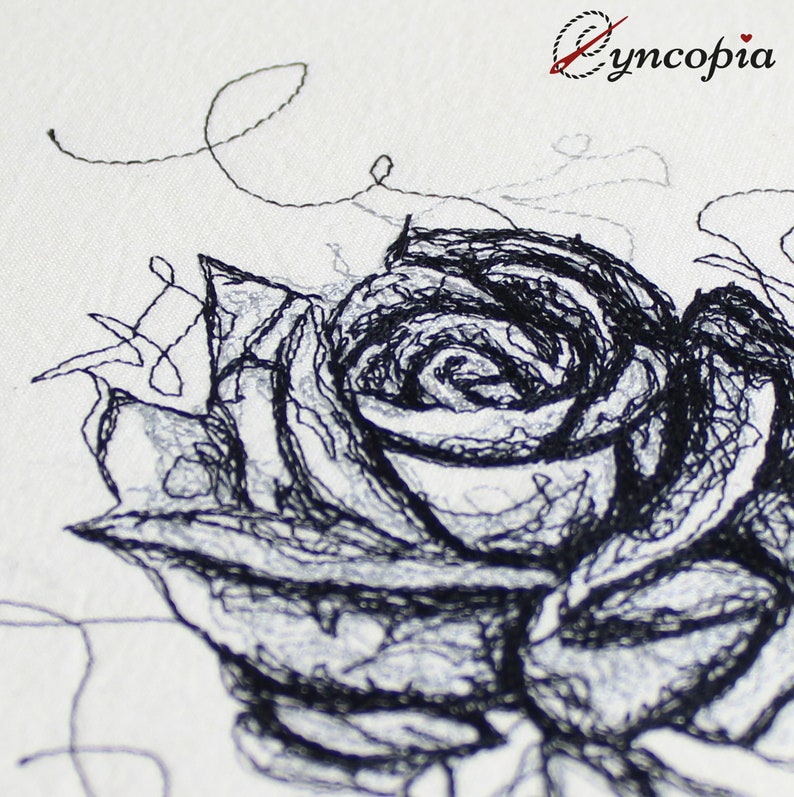 Rose Scribble 5x7 - Etsy