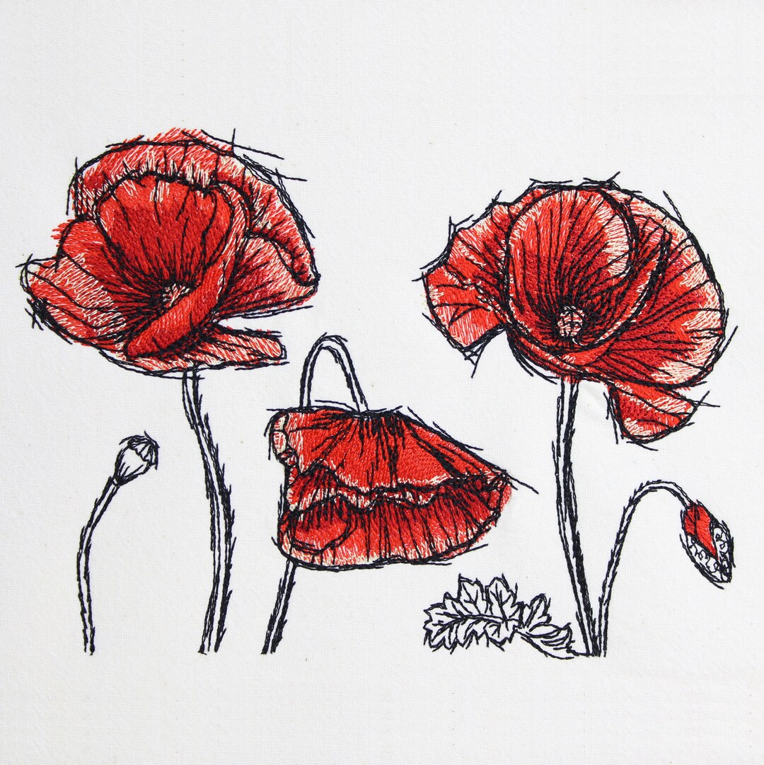 Poppy Romantic 5x7 - Etsy