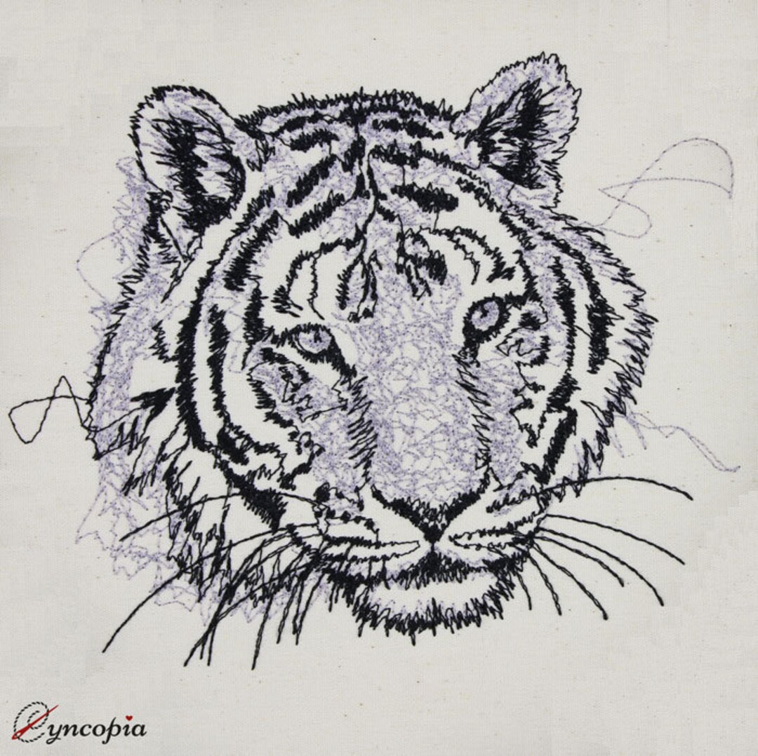 Tiger Scribble - Etsy