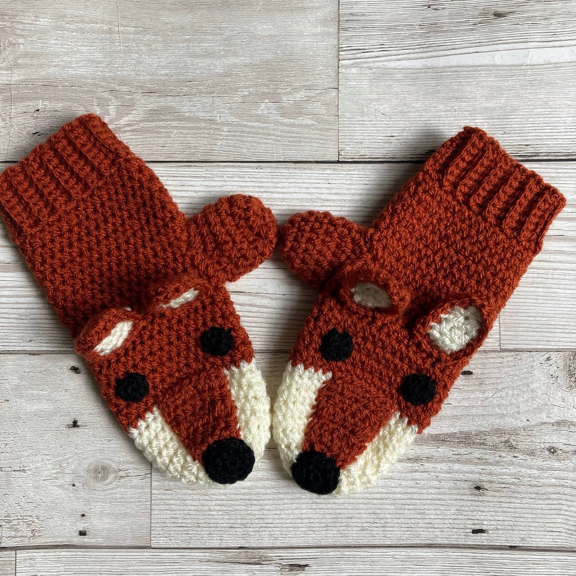Children's Fox Mittens Kids Winter Mittens Fox Gift | Etsy