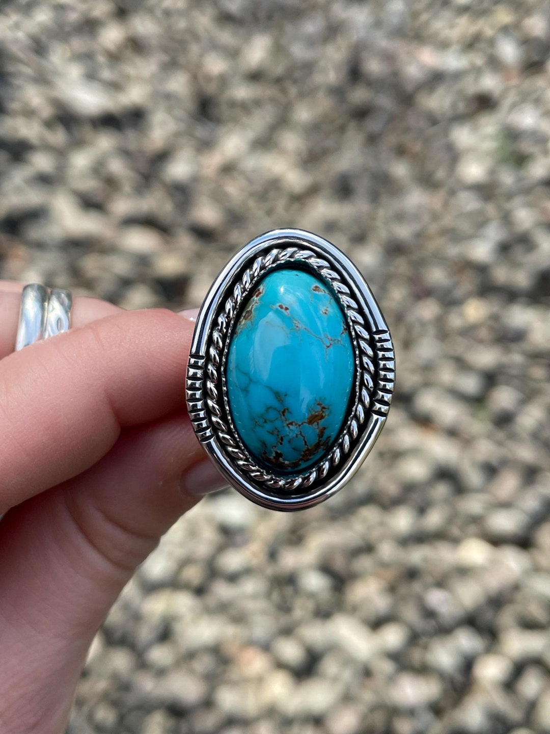 Made-to-size Thunderbird Turquoise Ring - Sterling Silver Ring ...