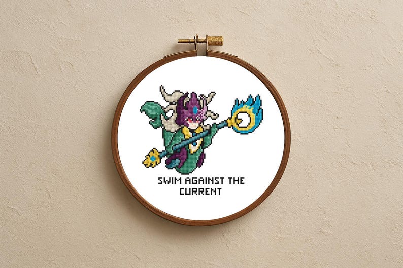 Cute Chibi Nami Cross Stitch Pattern – ‘swim Against the Current ...