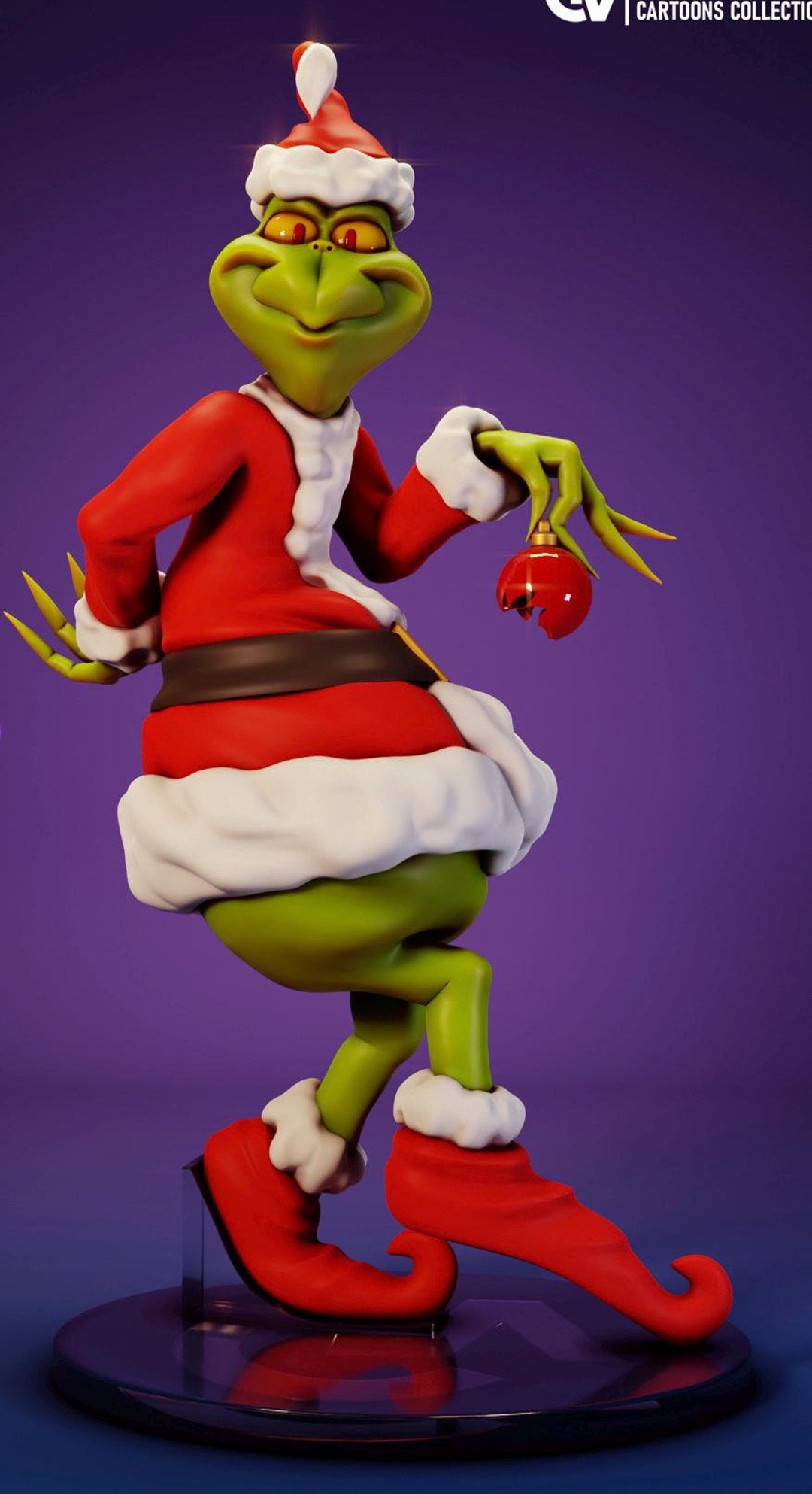 GRINCH 3 3d Printed Figurine,hand Painted,grinch Figurine,christmas ...