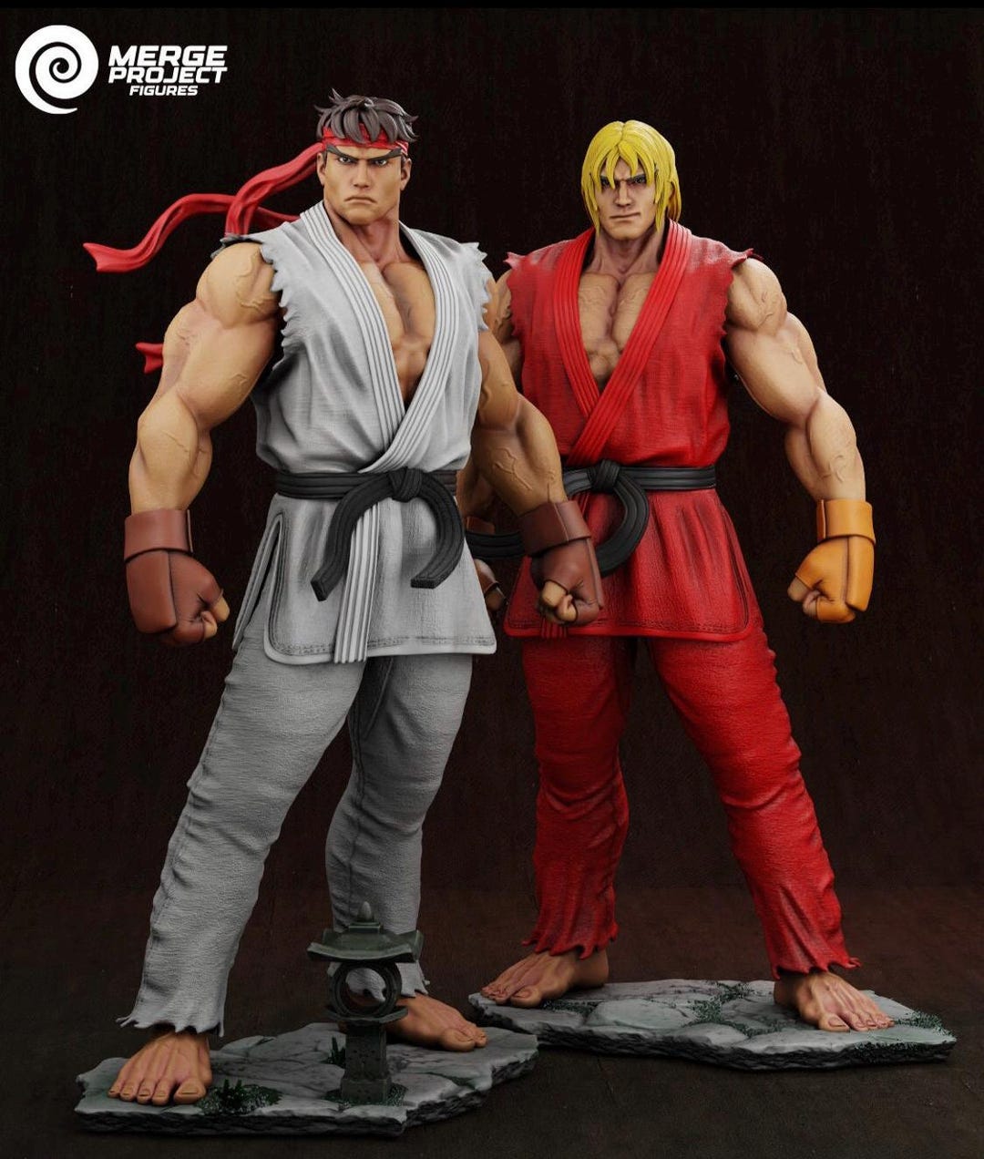 Ken & Ryu SF 1/9 25cm Fan Art 3d 12k ,handpainted - Etsy
