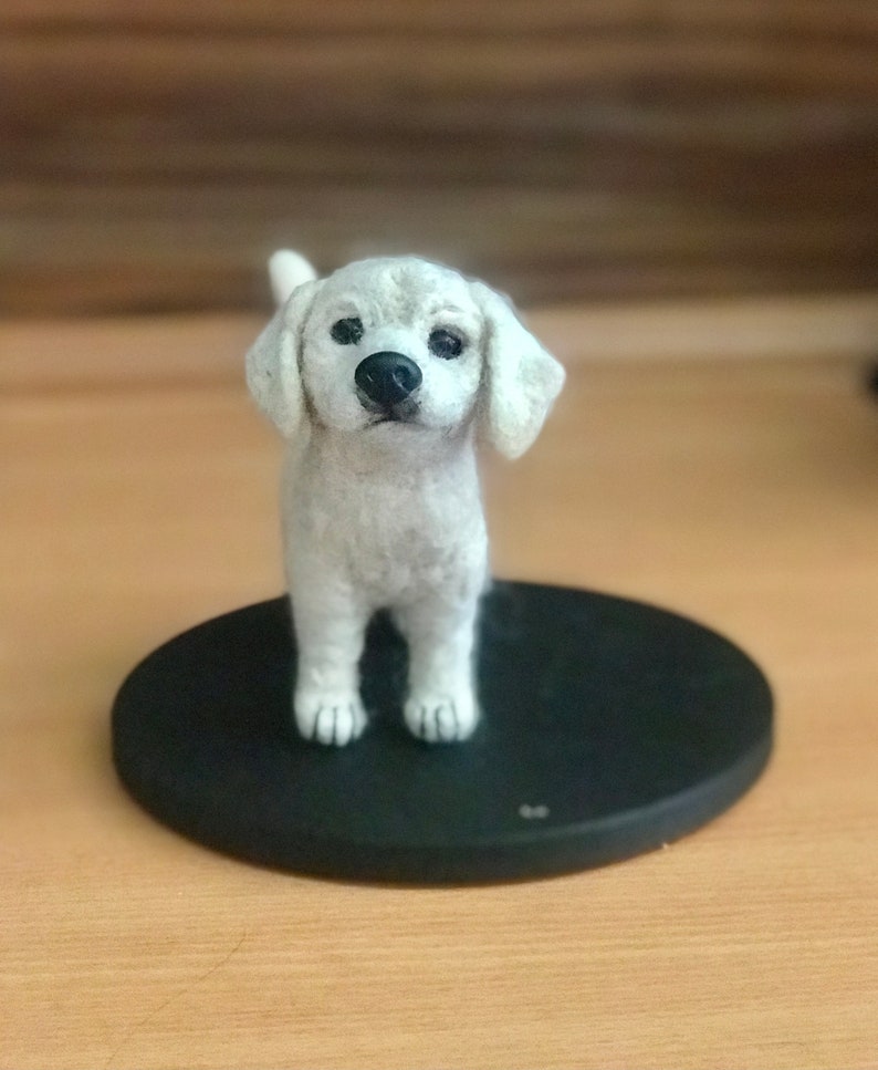 Puppy Labrador, Needle Felted Replica Pet Figurine,wool Felting ...