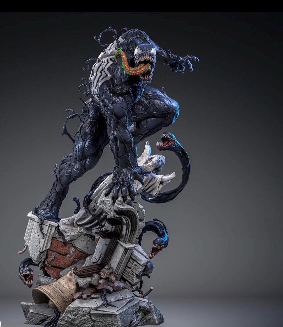 Symbio Guy Figure,3d Printed,hand Painted ,1/9 25 Cm Fan Art 3d 12k - Etsy