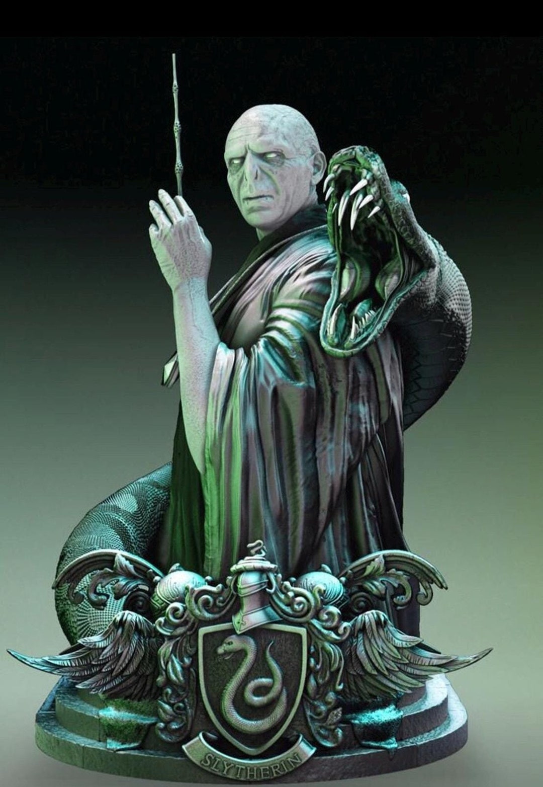 Voldemort Bust With Nagini-resin 3D Print Hand Painted 17 Cm 6,69''e - Etsy
