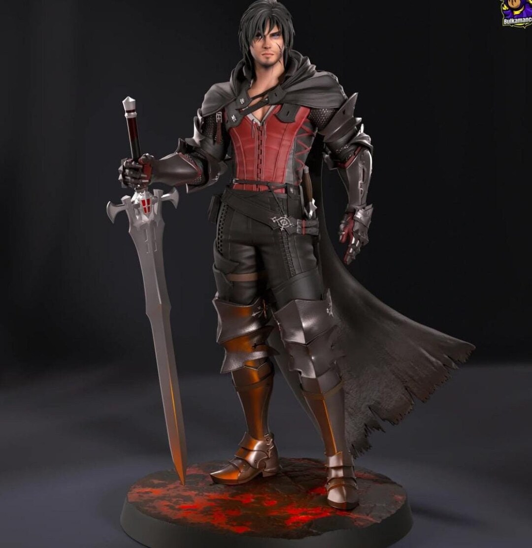 Mr. Sword Statue,final Fantasy Collectible, Custom Fantasy Art 1/9 20 ...