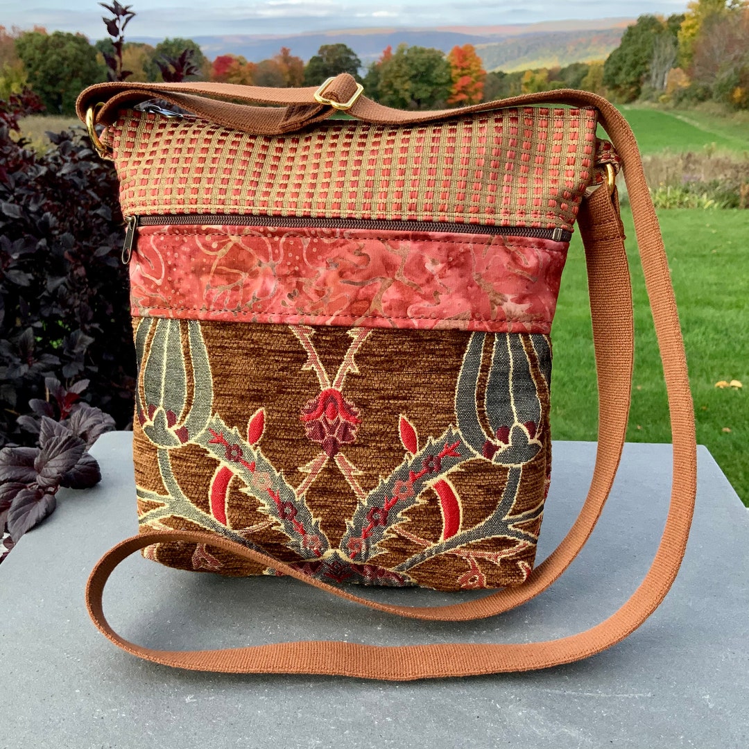 Autumn Color Crossbody Bag Boho Oriental Rug Chenille Tapestry - Etsy