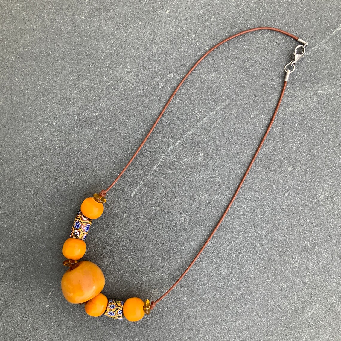 African Copal Necklace Vintage Honey African-made Beads Antique ...