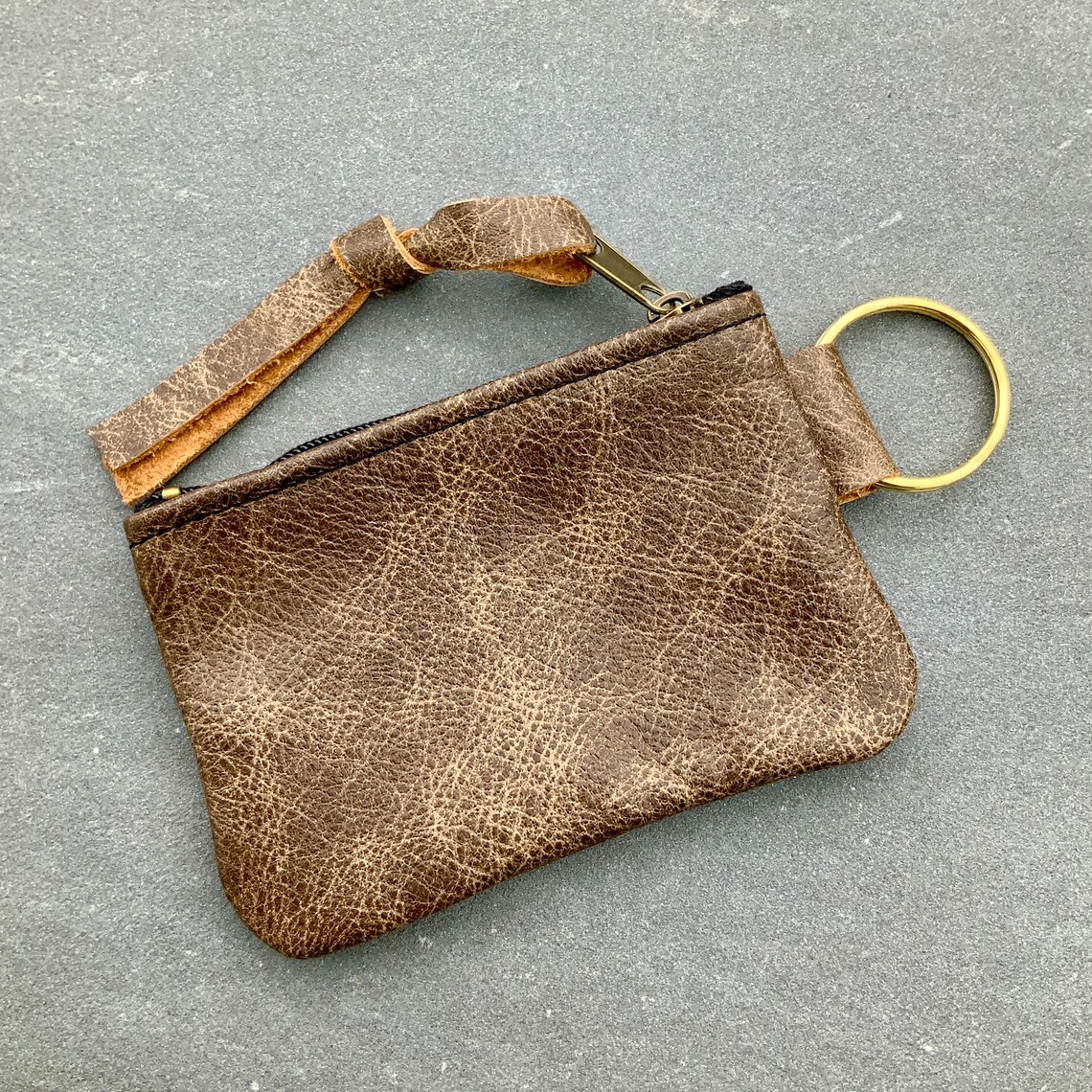 Leather Keycase Keyring Key Pouch Change Purse Coin Purse Creditcard ...