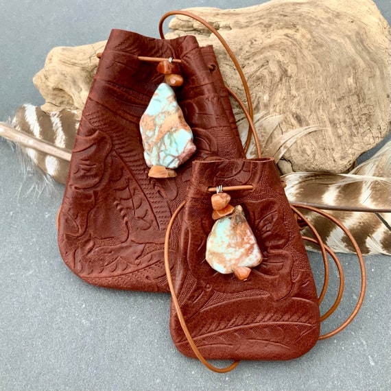 Leather Medicine Bag Medicine Pouch Amulet Crystal Bag Shaman - Etsy