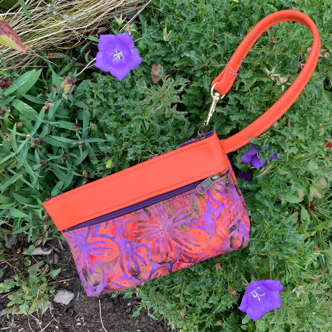 Wristlet Clutch Phone Case Wallet Everyday Mini Bag Evening Bag Orange ...