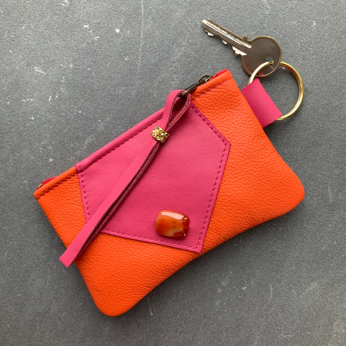 Designer Leather Wallet Clutch Key Case EarPods Case Gemstone | Etsy