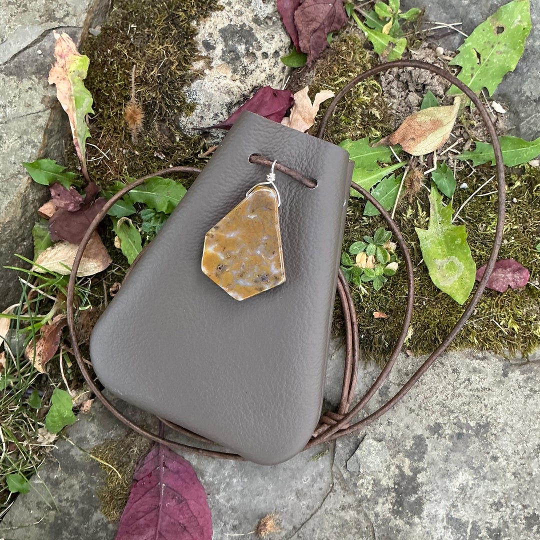 Leather Medicine Pouch Amulet Crystal Bag Tribal Native Natural Rustic ...