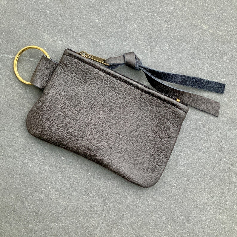 Leather Keycase Keyring Key Pouch Change Purse Coin Purse Creditcard ...