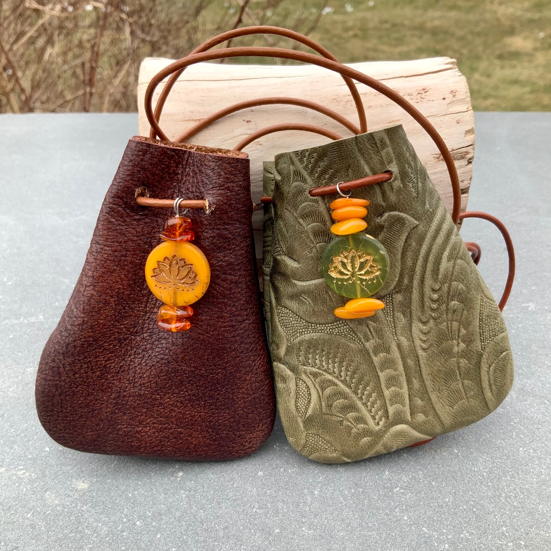 Spiritual Gift Lotus Medicine Bag Crystal Bag Mala Bag Baltic Amber ...