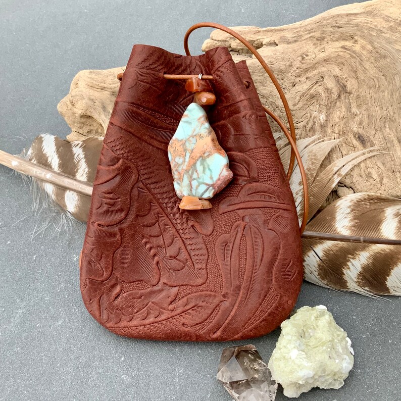 Leather Medicine Bag Medicine Pouch Amulet Crystal Bag Shaman - Etsy
