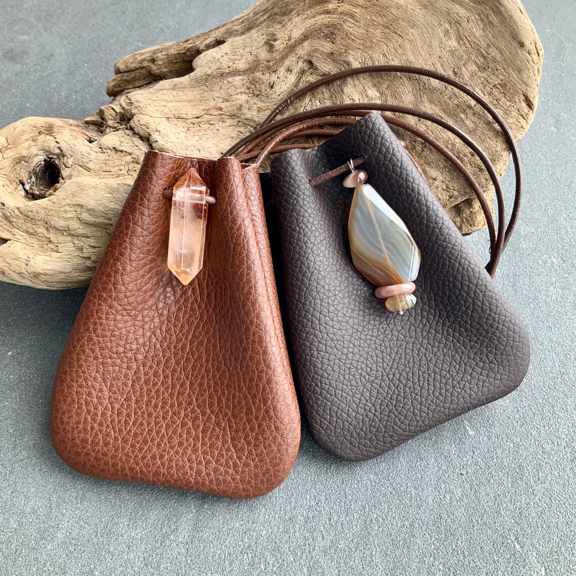 Leather Medicine Bag Medicine Pouch Amulet Crystal Bag Shaman | Etsy